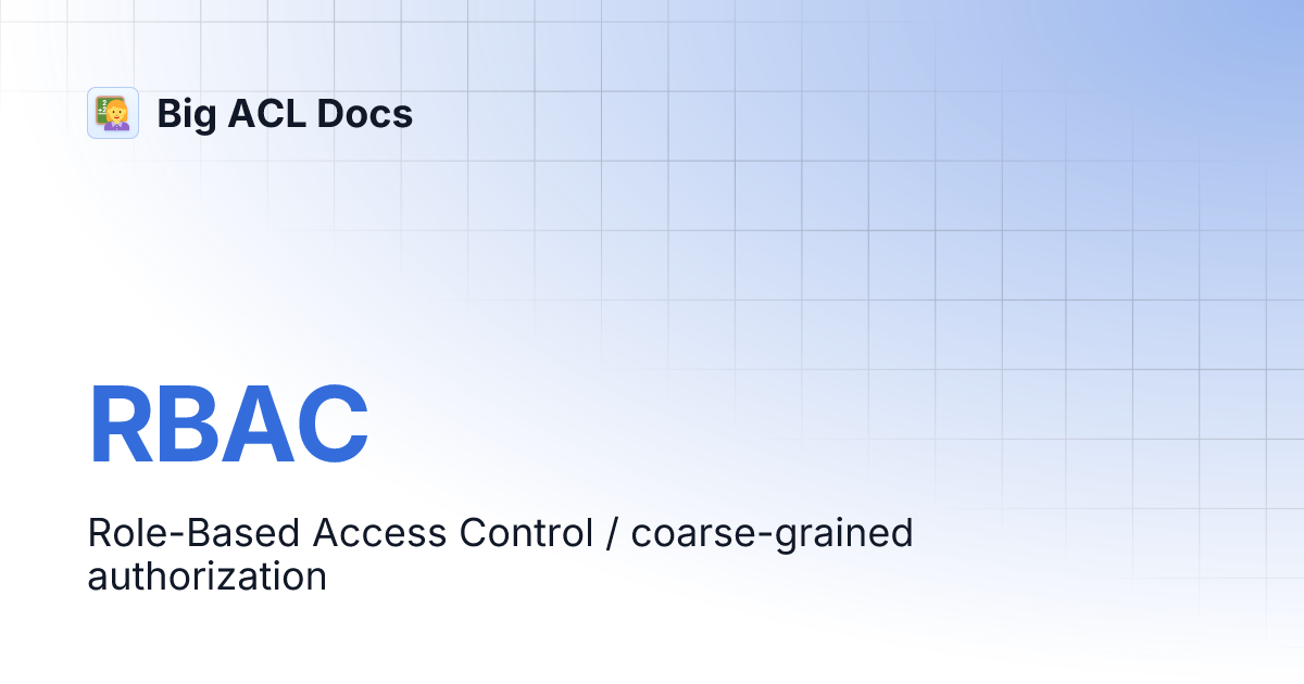 RBAC | Big ACL Docs